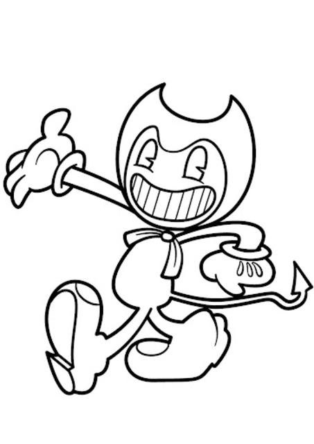 Free Bendy Coloring Pages
