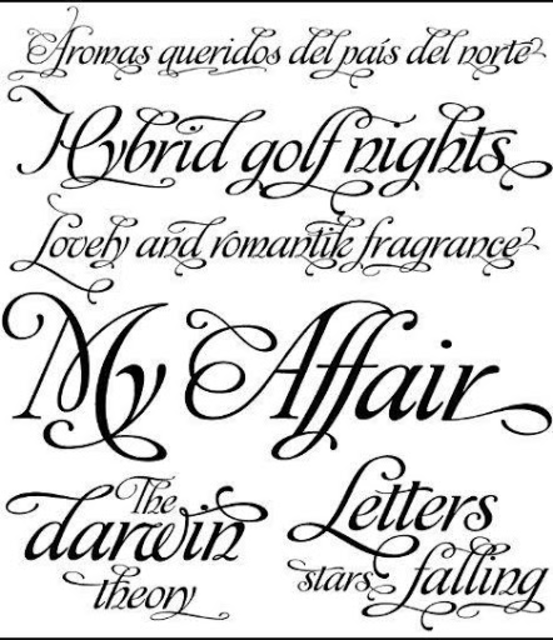 Fancy Calligraphy Tattoo Fonts