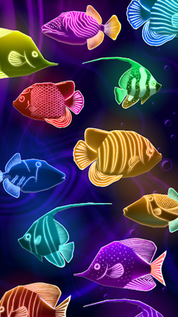 Neon Fish Wallpaper