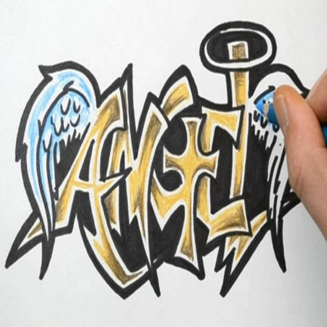 How To Draw Angel In Graffiti