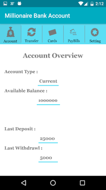 Millionaire Bank Account Balance